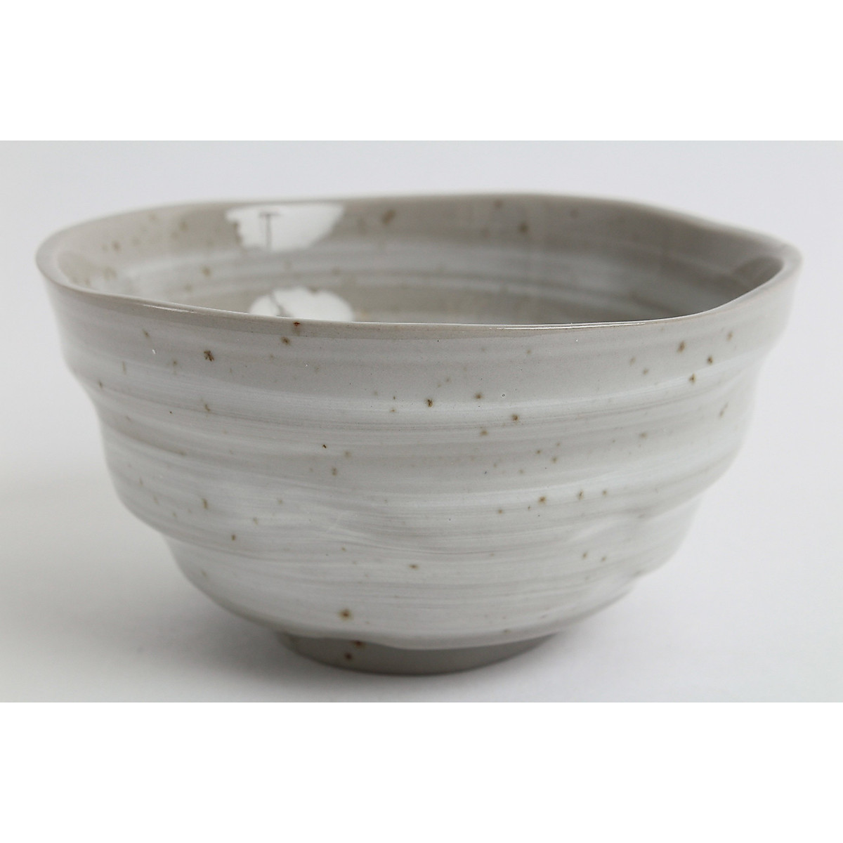 Mino ware Japanese Pottery Rice Bowl Jizo Stone Statues Gray Sanaegama made in Japan (Japan Import) KSC001