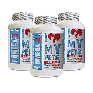 I LOVE MY PETS LLC Dog Skin Care Products - Omega 3 Fish Oil for Dogs - Advanced Premium Quality - Dog Skin and Coat - 540 Softgels (3 Bottles)