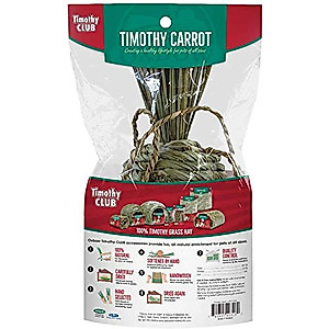 (3 Pack) Oxbow All Natural Woven Hay Timothy Club Carrot Fun Pet Habitat