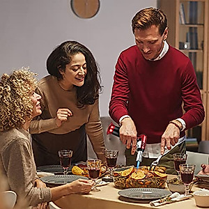 Semlos Butane Torch with Fuel Gauge, Refillable Cooking Torch Lighter, One-handed Operation Blow Torch with Safety Lock and Adjustable Flame, Fit All Butane Tanks Kitchen Torch for Creme Brûlée, BBQ