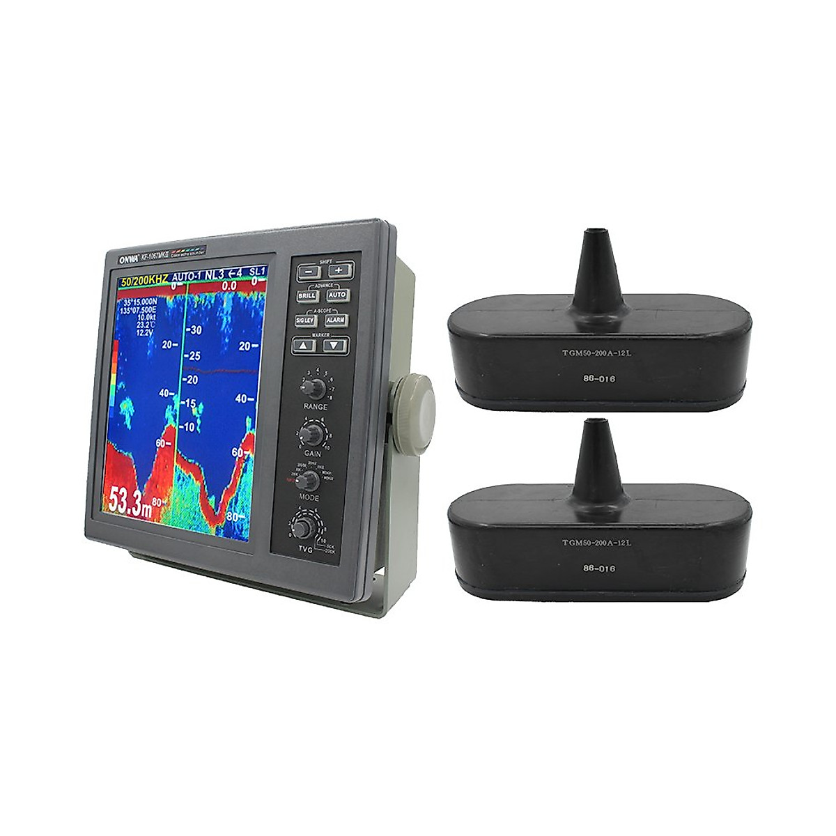 ONWA KF-1067MK2/DF: 10.4" Dual Frequency Fish Finder 2 KW Version