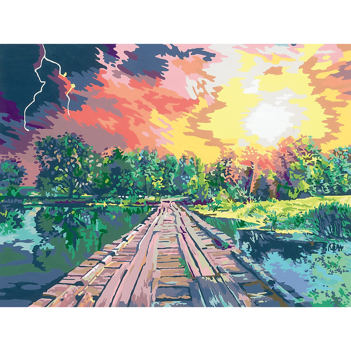 Ravensburger CreArt Magical Light Paint by Numbers Kit for Adults - Painting Arts and Crafts for Ages 14 and Up