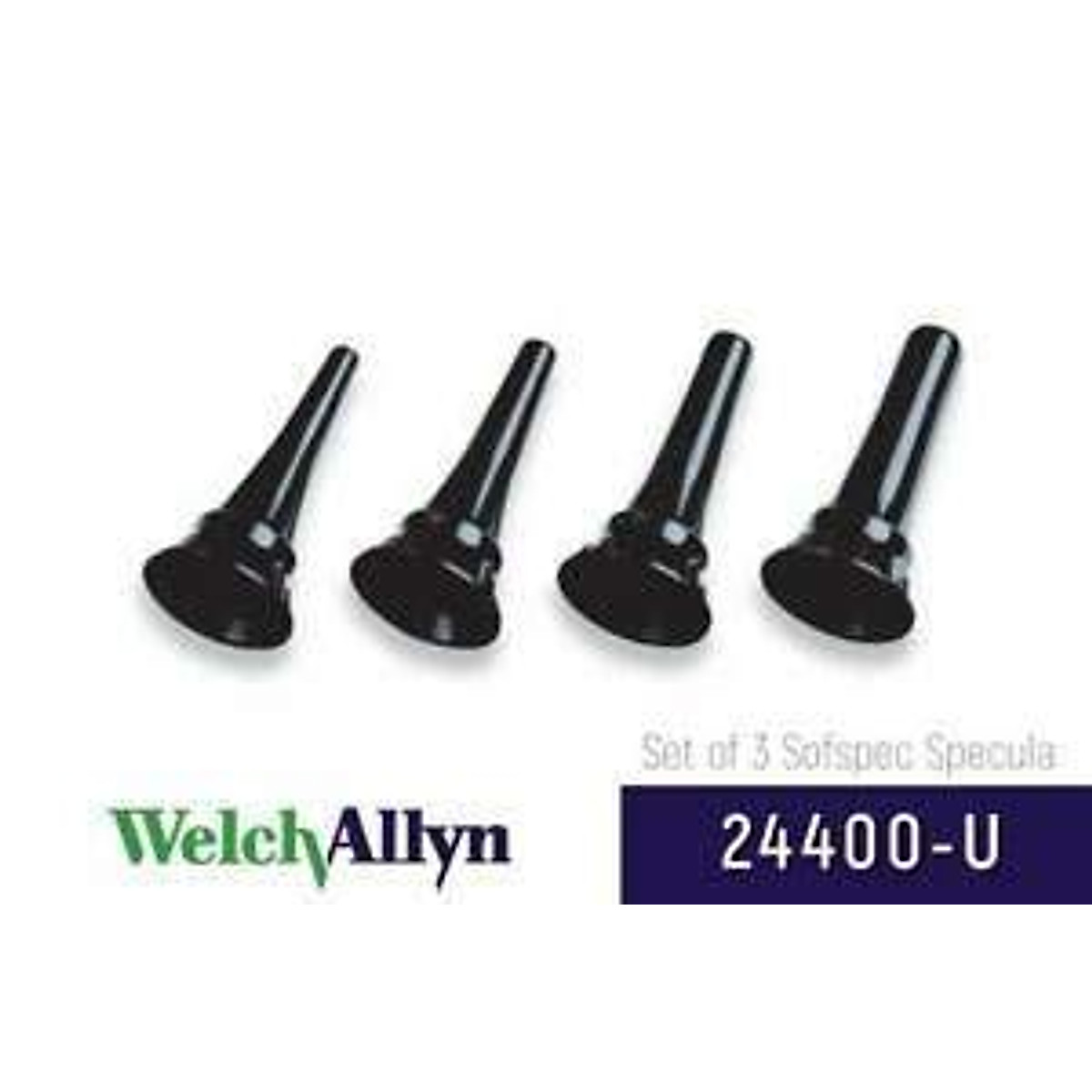 Welch Allyn 24400-U Reusable Ear Specula Set for Macro View and Diagnostic Otoscope, Universal, Polypropylene