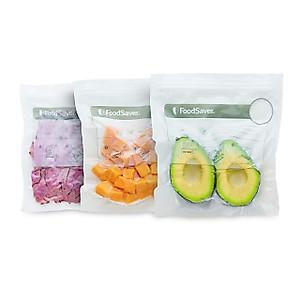 FoodSaver Reusable Quart Vacuum Zipper Bags (10 Count) and FoodSaver 1-Quart Vacuum Zipper Bags (18 Count)