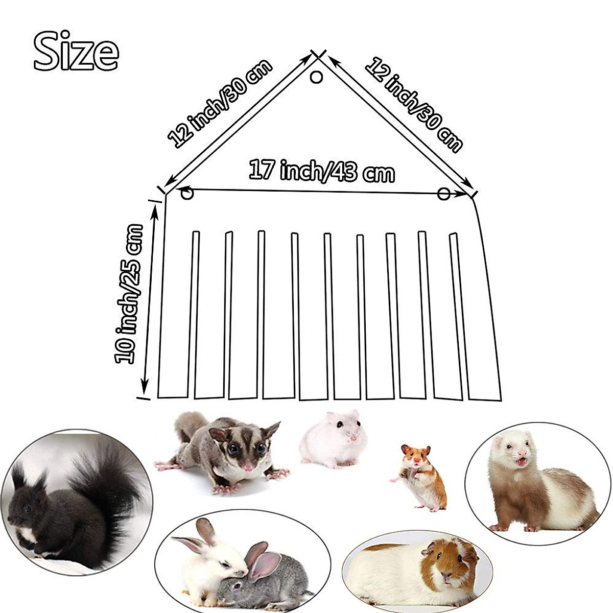 Oncpcare Pet Small Animals Hideout, Guinea Pig Hideaway Hamster Hammock Hamster Bedding Hamster Hide Rat Cage for Small Animals, Mice, Hedgehog, Chinchilla