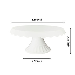 GRUPO MIRANDINHA Acrylic Round Slim Lace Cake Stand Cupcake Stand Candy Stand (White)