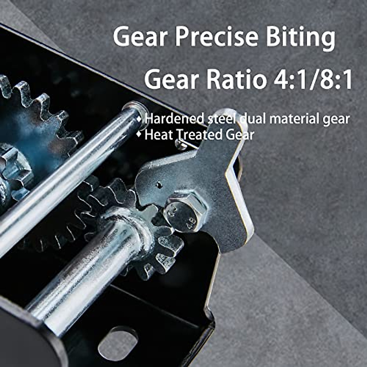 TYT 2000LB Boat Trailer Cable Winch with Heavy Duty Hook, 26ft Steel Cable Hand Crank Winch, Two Way Ratchet Ratio 4:1/8:1 Manual Gear Winch for Towing Lifting Boat Trailer Truck RV ATV Jet Ski Winch