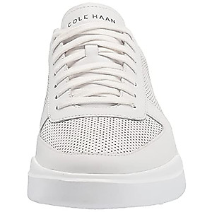Cole Haan Men's GRAND CROSSCOURT MODERN PERFORATED SNEAKER, OPTIC WHITE/PEACOAT, 8.5