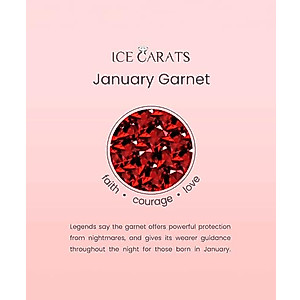 IceCarats 10K White Gold Red Garnet Ring Gemstone Band January Birthstone Jewelry Size 7