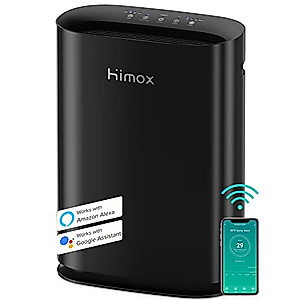 HIMOX HEPA 14 Air Purifiers For Home Large Room up to 2690 sq ft, Smart wifi& PM2.5 Monitor, 5 Stage Medical Grade Air Purifiers for Pets Allergies Smoke Mold, Air Cleaner,Auto Mode, Alexa Control