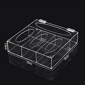 Chris.W Ziplock Bag Organizer for Drawer, Acrylic Wall Mount & Countertop Baggie Box Plastic Food Bag Storage Holders, Compatible with Sandwich, Gallon, Quart & Snack Variety Size Bags (Clear)