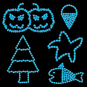 OSOPOLA 150 PCS Luminous Stones - Blue Glow Rocks Decorations DIY Decorative Pebbles for Aquarium Fish Tank Sidewalk Garden Path Patio Terrace Lawn Yard Ornaments Blueness Cobbles Decor FD05BL150