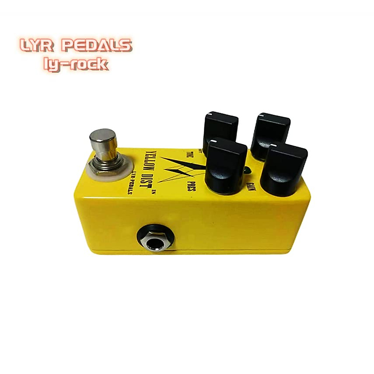 LYR PEDALS（LY-ROCK）,Guitar Mini Distortion Pedal, electric guitar classic effector pedal,yellow Mini Dist pedal