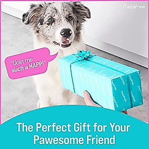 MalsiPree Dog Water Bottle, Leak Proof Portable Puppy Water Dispenser with Drinking Feeder for Pets Outdoor Walking, Hiking, Travel, Food Grade Plastic (19oz, Blue)