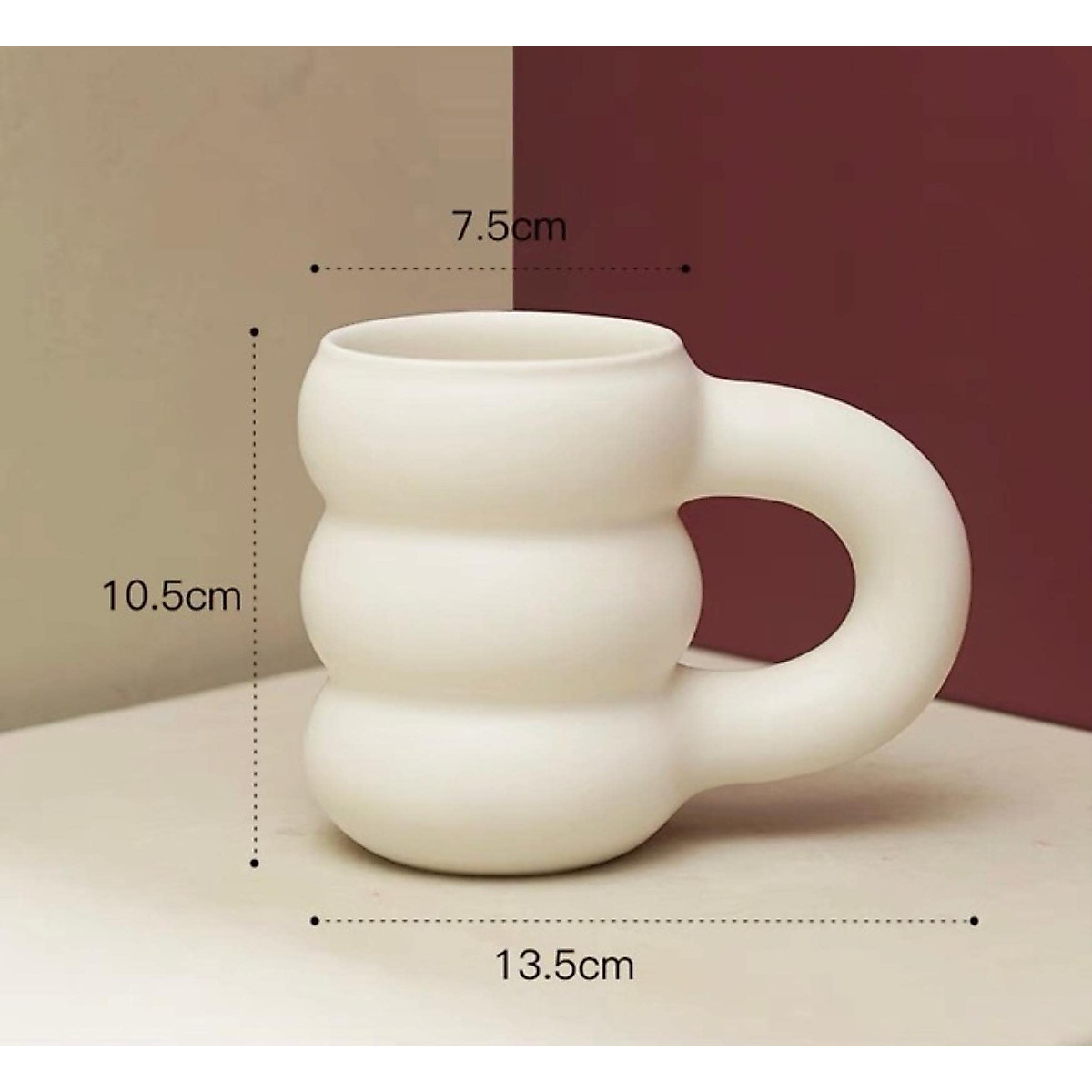 Creative Water Cup Ceramic Mug Nordic Coffee Cups with Big Handrip Colored Ceramics Big Juice Mugs