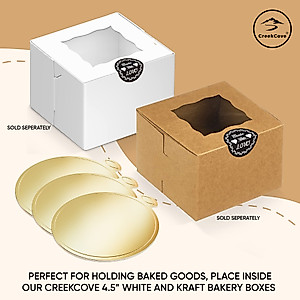 CreekCove 4" Cake Board Set Double sided Gold or Black 28 count- Round Disposable Cake Base