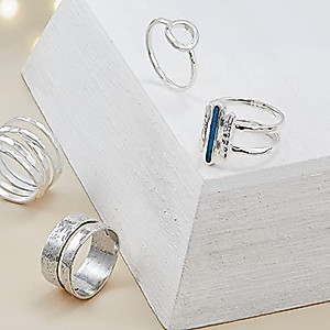 Silpada 'Double Spaced' Two Bar Ring in Sterling Silver, Size 6, Size 6