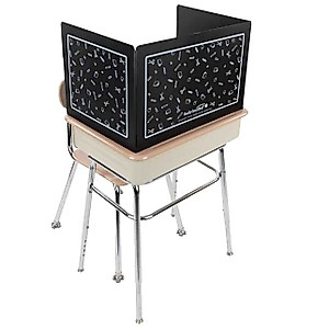 Really Good Stuff Plastic Privacy Shield for Student Desks – Single - Large - Study Carrel Reduces Distractions - Keep Eyes from Wandering During Tests, Black School Tools