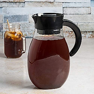 Primula Flavor Airtight Cold Brew Coffee or Iced Tea Maker Shatterproof Durable Plastic Construction, Leak-Proof, 2.7 Quart, Black