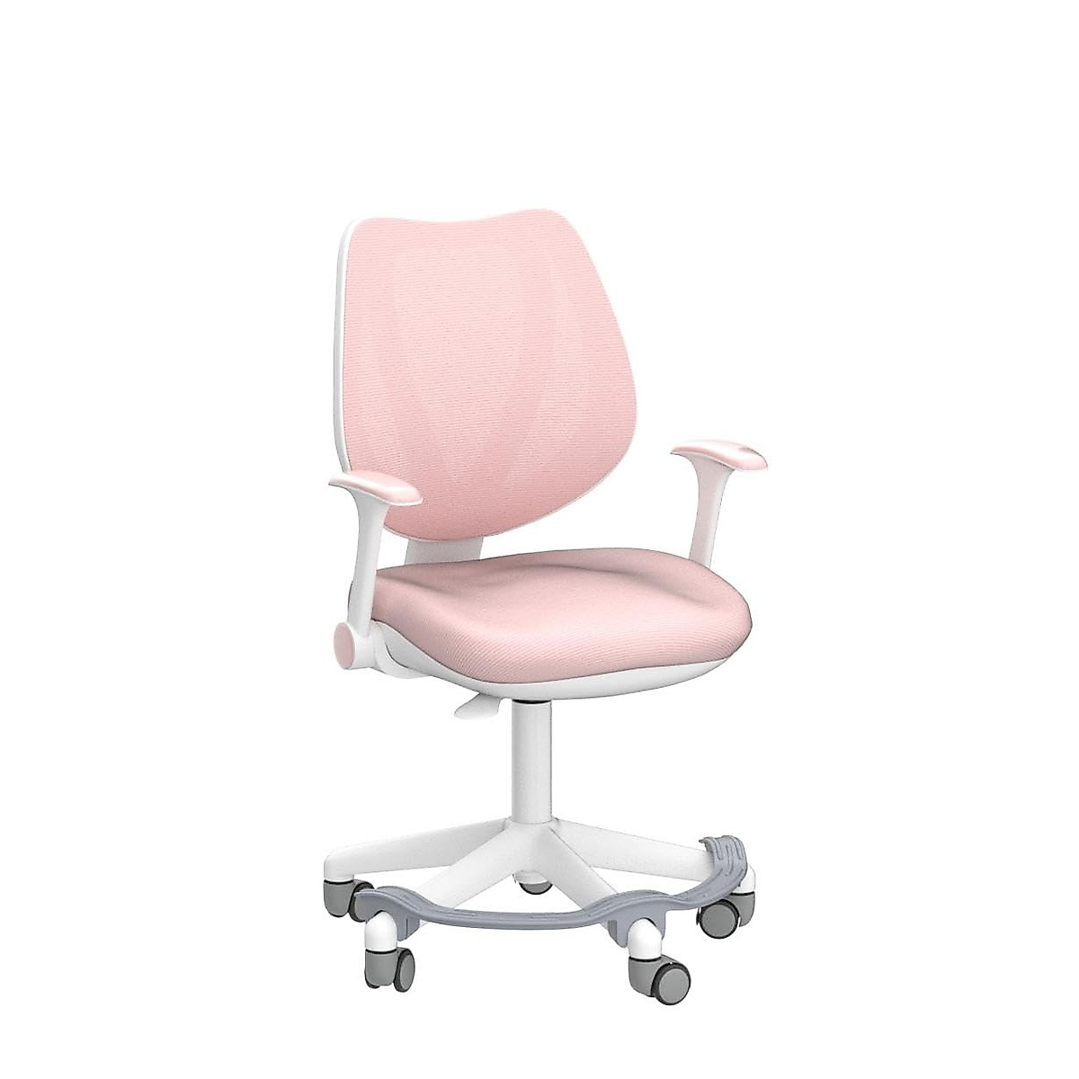 Villeston Cute Kids Desk Chair - Computer Study Reading Office Swivel Chairs for Boys Girls Teens with Adjustable Armrests and Footrest Pink