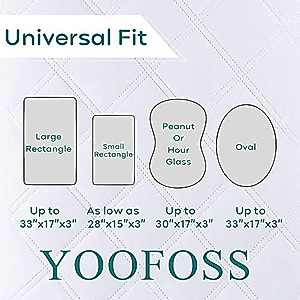 Yoofoss Waterproof Bassinet Mattress Pad Cover 2 Pack Fit for Hourglass/Oval Bassinet Mattress, Baby Bassinet Mattress Protector for Boys and Girls 32X16in