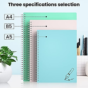SOILHQ 4 Pack Spiral Notebook - A5 Lined Journal Notebook 7mm College Ruled Paper 5.7 x 8.3 inches Notebooks for School 80 Sheets/160 Pages,Journals for Work,Study and Notes