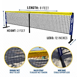 Ultimate Youth Pickleball Set with Net, Paddles, and Balls - Start Playing Pickleball Today with This Complete Junior Kit for Boys and Girls Ages 5 to 12