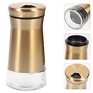 Hemoton 2Pcs Seasoning Shaker Visible Pepper Shakers Condiment Bottles Kitchen Salt Jars Bottles