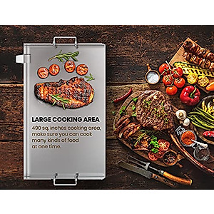 Stanbroil 28 inch Stainless Steel Flat Top Gas Grill Griddle Replacement for Blackstone 2-Burner Propane Fueled Grill Improved New Rear Grease Management System (Improved Version)