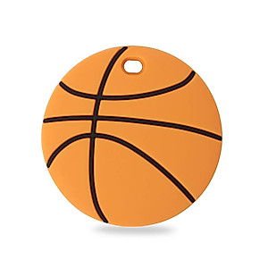 Baby Sport Silicone Teether,Sensory Chew Toys,BPA Free Soft and Effective Infant Teething Pain Relief Toys,Freezer Safe,Food Grade Silicone,Best Shower Gift for Boys and Girls (Basketball)