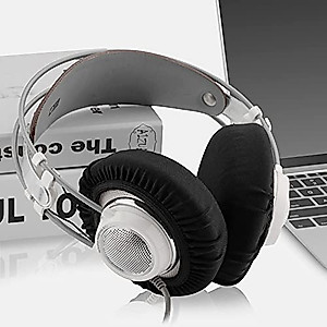 Geekria 2 Pairs Flex Fabric Headphones Ear Covers, Washable & Stretchable Sanitary Earcup Protectors for Large Over-Ear Headset Ear Pads, Sweat Cover for Gym, Gaming (L/Black)