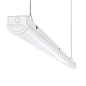 ANTLUX 110W LED Shop Light 8FT Linear Strip Lights Linkable, 12000 Lumens, 5000K, 8 Foot Garage Lights, Surface Mount and Hanging Ceiling Lighting Fixtures, Fluorescent Tube Replacement