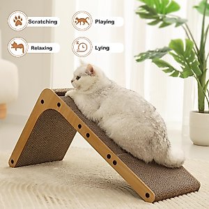Familypoint Cat Scratcher, Cat Scratching Post with Ball Cat Toy, Large Cat Scratcher for Indoor Cats with Catnip,Cat Scratching Board Cardboard Cat Scratcher with Double-Sided Usability