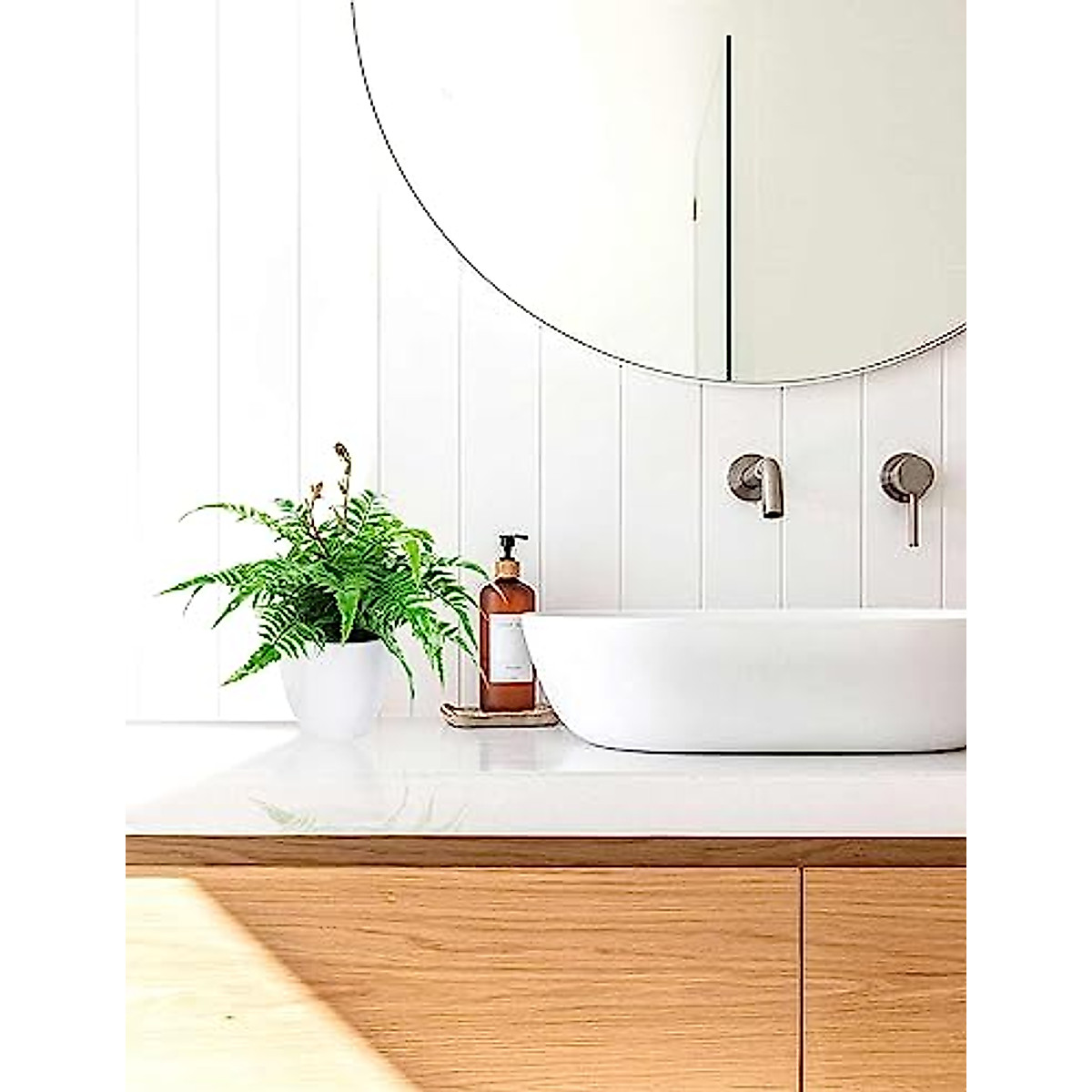 NOUKOW 14" Small Fake Boston Ferns Artificial Plants for Home Decor intdoor Fake Potted Plants for Office Desk Farmhouse Room Decor