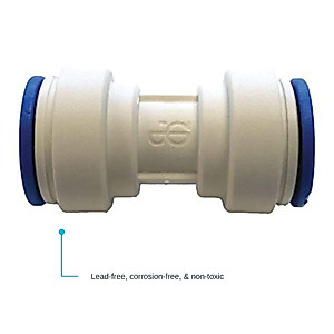 John Guest Speedfit 5/16 Inch OD Union Connector, Push to Connect Plastic Plumbing Fitting, White, NC2112P