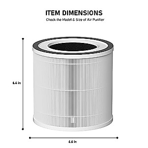 A1/A1W HEPA Filter Replacement Compatible with TCL BREEVA A1/A1W Air Purifier, Compare to Part # Breeva A1F (Not Compatible with TCL Breeva A1C/A2/A3/A5), 2 Pack