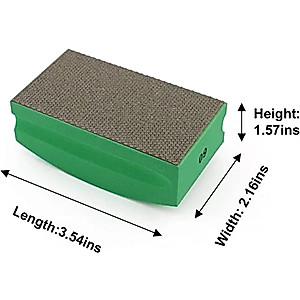 YDROWN Diamond Hand Polishing Pads Foam Back for Glass Granite Marble Concrete Stone Sanding and Polishing (4pcs/Set)