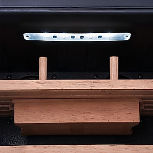 NewAir x Boveda 500 Count Electric Humidor, Spanish Cedar Shelves with Temperature Control, Cigar Humidor Box with Built-In Boveda Humidity Control in Stainless Steel