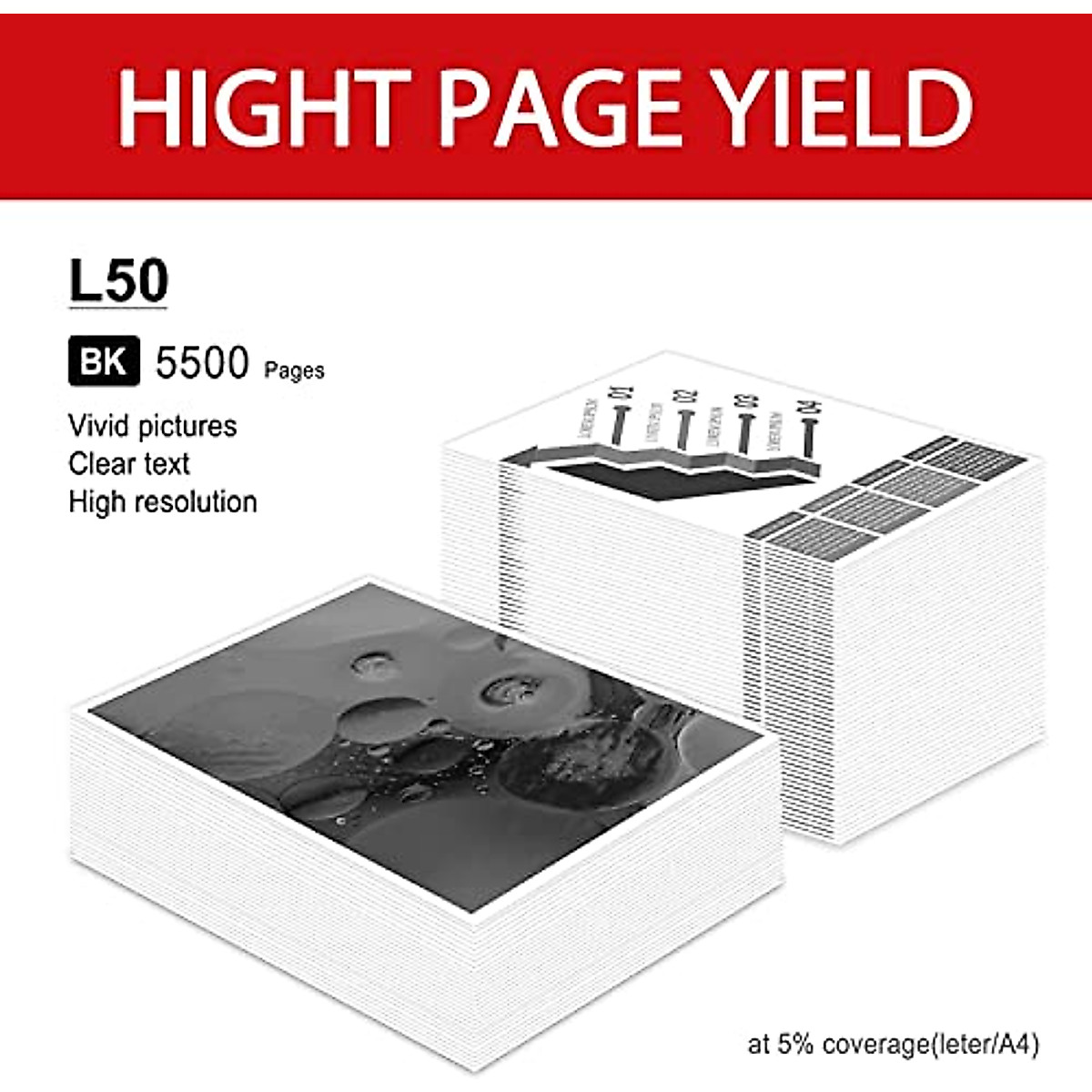 L50 Toner Cartridge: Replacement for Canon L50 Toner imageClass D660 D661 D680 D760 D761 D780 D860 D861 D880 Printer Toner, 1 Pack Black | L-50 (6812A001)