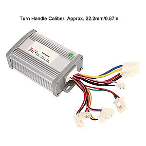 VGEBY Electric Bike Controller Throttle Grips Kit, 24V 800W E Bike Brush Motor Controller Kit with Brake Handle Switch and Charging Port for Electric Scooter Tricycles