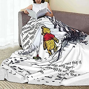 Cartoon Blanket Flannel Fleece Throw Blankets Super Soft Cozy Warm Plush Bedding for Sofa Living Room Bedroom (Color 3, 50X40Inch)