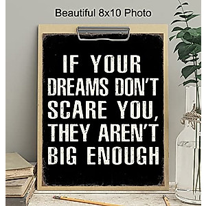 Muhammad Ali Poster Wall Art - 8x10 Motivational Posters - Sports Wall Decor - Gym, Man Cave, Bar, Bedroom, Home Office Decor - Inspirational Positive Quotes Sayings - Men, Boys, Entrepreneur Gifts