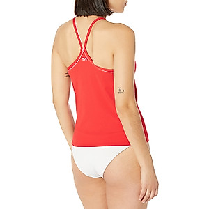 TYR Women's Standard Guard Swim Tankini, Red, Medium