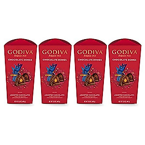 Godiva Chocolatier Signature Assorted Chocolate Domes, Set Of 4, 15.6 Ounce Each, Assorted, 3.9 Lb