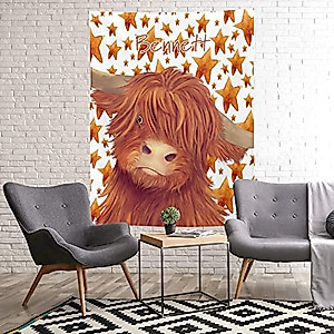 Personalized Funny Cow Star Blanket with Name Text Custom Super Soft Fleece Throw Blankets for Couch Sofa Bed 60 X 80 inches