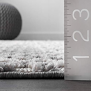 nuLOOM Lira Textured Geometric Tassel Area Rug, 9' x 12', Grey