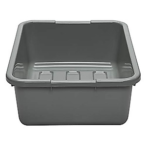 Cambro 21157CBP180 Cambox 21" x 15" x 7" Light Gray Polyethylene Plastic Bus Box with Ribbed Bottom, (Pack of 1)