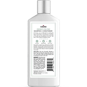 Cremo 2-in-1 Coconut Tea Tree Shampoo Conditioner - Cleanses, Moisturizes & Revitalizes - Barber Grade Formula - All Hair Types