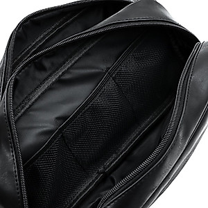 Sumnacon Toiletry Bags, Unisex PU Leather Waterproof Travel Toiletry Bag Organizer Perfect for Shaving Grooming Dopp Kit & Household Business Vacation, Cosmetic Bag with Portable Handle