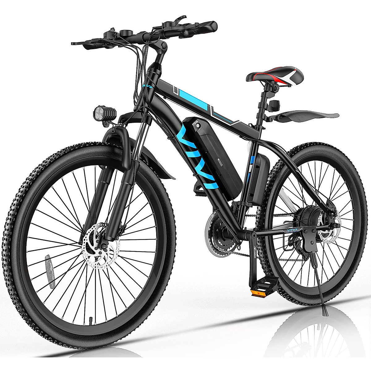Vivi Electric Bike for Adults 26 Inch 500W Ebike for Adults Removable 48V Battery, Electric Mountain Bike 21 Speed Gears, Electric Bicycle 50 Miles/Pedal Assist